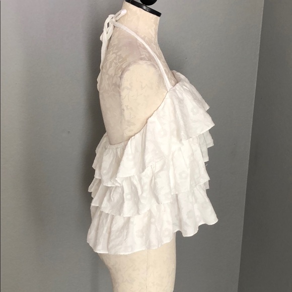 Zara | Tops | Zara Tiered Ruffle Halter Top | Poshmark